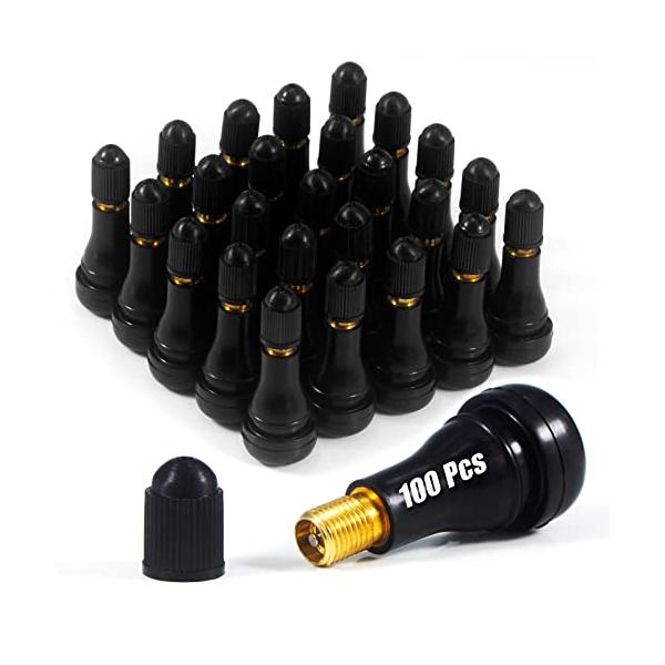 -/TR413CL/-・Size:TR413CL・型番 : 標準TR413CL 100個セットです。・キャップにパッキンが付いているエアバルブです。・天然ゴム、亜鉛合。 金亜鉛合金は衝撃に強い性質を持ち、振動を吸収する性能、減衰能に長けた材...