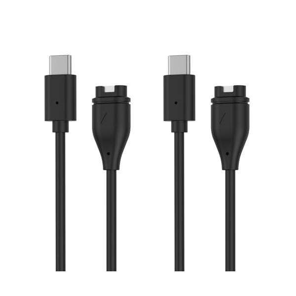 Type-Cケーブル-黒*2/1m/-・Color:Type-Cケーブル-黒*2・「適用機種」Vivoactive6/5/4/4S/3/3S/3Music、Fenix8/FenixE/7/7S/7X/6/6S/6X/5/5S/5X、Fore...