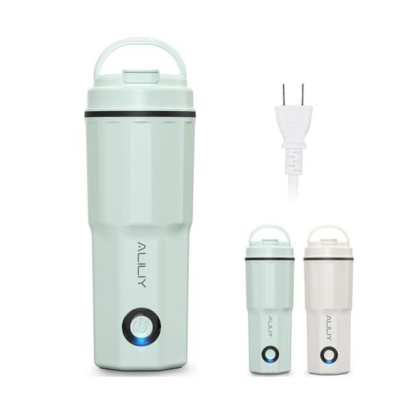 グリーン-S/S/LW-K03X・Color:グリーン-S・理想の生活を追求！軽量小型で持ち運びるAliliy携帯用380mlのポータブル電気ケトルは小さいサイズで職場のデスク上に置いても場所を取らないです。小型軽量でバッグやスーツケースに...