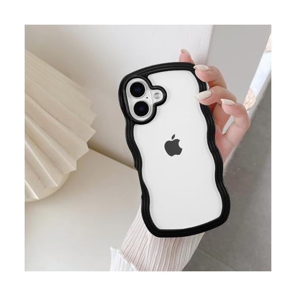 ブラック/iPhone 16/iPhone 16・Size:iPhone 16Color:ブラック・対応機種iPhone 16(6.1インチ)専用。写真は見本ですが、購入前にお使いの機種を確認してくださいね。・透明感 ? フィット感背面は透...