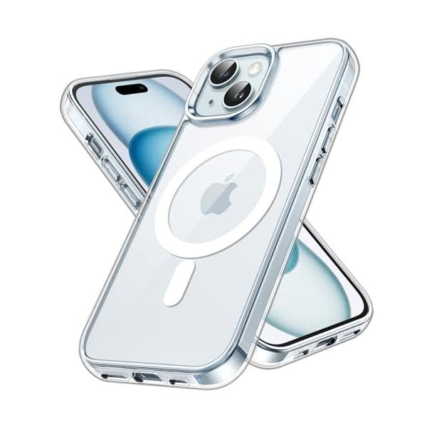 クリア/-/5513-・Color:クリア・[互換性] iPhone 15 Plus 6.7インチ用に特別に設計されています。38個のマグネットを内蔵し、すべてのMagSafeアクセサリーに対応できるクリアケースです・[強力な磁気吸着] 完...