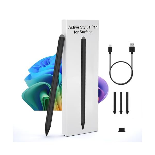 D字型ペン本体 黒/-/-・Color:D字型ペン本体 黒・[即戦力の多機能設計] Surface ペンはドライバーやBluetooth設定不要で、ボタン操作だけで即使用。式ペン先による長寿命と画面保護、消しゴム/右クリック機能を搭載。LE...