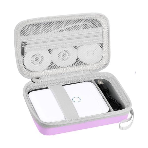 モダンPurple/1/1356・Color:Purple・パッケージ個数:1・完璧にフィット: このラベル プリンター収納ボックスは、NIIMBOT D110 ラベル プリンターと Phomemo D30 ラベル プリンター用にカスタマイ...