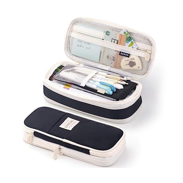 Japaneseブラック/-/A-JP-MKL-Black・Color:ブラック・たっぷり入る大容量ペン類が約50本以上入る大容量デザイン。消しゴム、付箋、ハサミ、定規、メジャー、修正テープなどの小物もたっぷり収容できます。 ※収容数はペン...