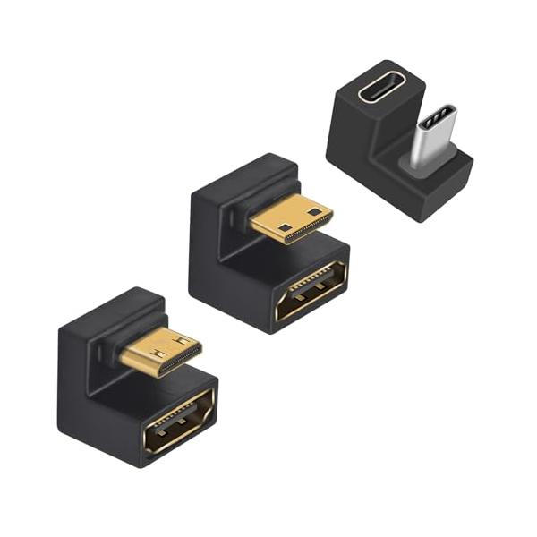 3つのスタイルの180度アダプター。ブラック/-/-・Style:3つのスタイルの180度アダプター。・パッケージ個数:1・180度アダプターセットの3つのスタイルは次のとおりです。 アップアングル180度ミニHDMIからHDMI、2. 3...