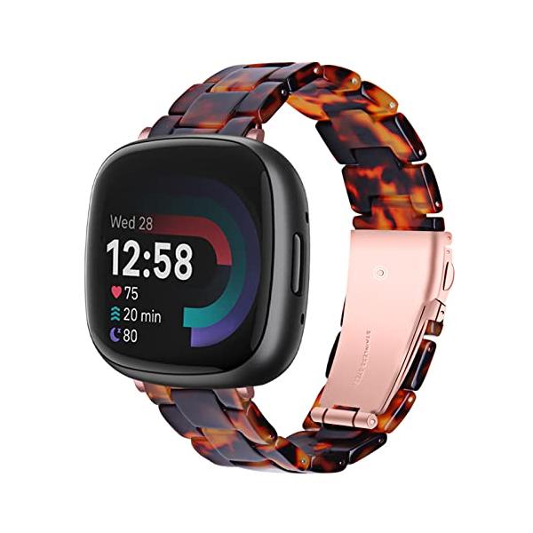 ベッコウ/-/-・Color:ベッコウ・対応機種(フィットビット) Fitbit Versa 4 / Fitbit Sense 2 ； ご注意：この腕時計ベルトは、Fitbit Versa 3 / Fitbit Senseに対応しません。ス...