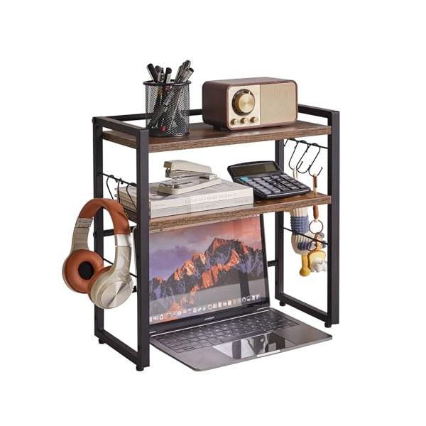 ヴィンテージ復古色/幅43×奥行20×高さ43cm/-・Color:復古色・パッケージ個数:1・多機能な卓上ラック：文房具、ファイル、化粧品、調味料、pc、パソコンなど、様々なアイテムを自由に収納できる多機能な卓上ラックです。机上台は、リビ...