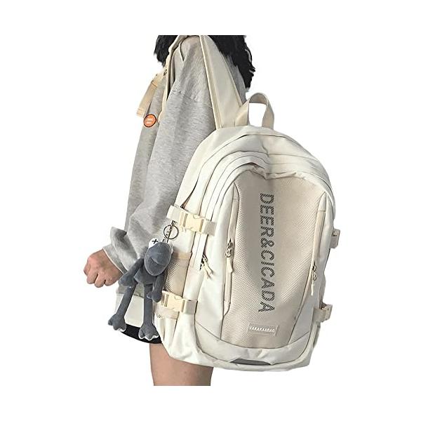 リュックサックバックパックM2-ホワイト/49cm x 38cm x 15cm/-・Color:M2-ホワイト・思った以上の収納力サイズ：38x15x49cm/0.75kg。メインポケットには耐衝撃仕様でクッションのPC専用ポケットがあり、...