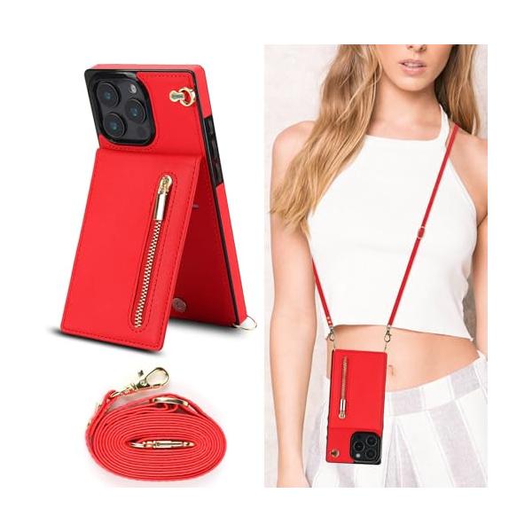 首かけ-レッド/iPhone16 Pro 6.3（2024）/iPhone16 Pro 6.1（2024）・Size:iPhone16 Pro 6.3（2024）Color:首かけ-レッド・対応機種iPhone16 Pro 6.3（2024...