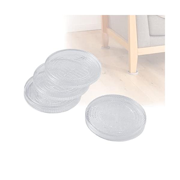 クリア/内径7.5cm 4枚/YX614・ソファー 滑り止め用に精巧に設計ソファの滑り止めパッドは、ソファ用に特別に設計されています。滑り止めマットョンは丸いデザインで、丸いソファやベッドの支柱の脚によくなじむようになっています。滑り止めマ...