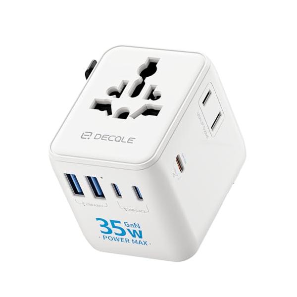白い/3C+2A 35W/-・Size:3C+2A 35WColor:白い・[ワールドワイドに対応]　本製品はコンセントの形状を変換するための「変換プラグ」です。世界中で使用されている４タイプに対応です。1.タイプＣはほぼヨーロッパ、2.タ...
