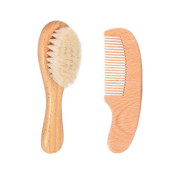 白と茶色/-/-・パッケージ個数:1・ベビーブラシ優れた品質の天然木と山羊毛を使用した、赤ちゃんのデリケートな肌に最適な理髪梳です。それは血液の循環を助け、あなたの赤ちゃんの頭皮と髪の健康を促進します。・あたたかい手触りこの木製ハンドルと柔...