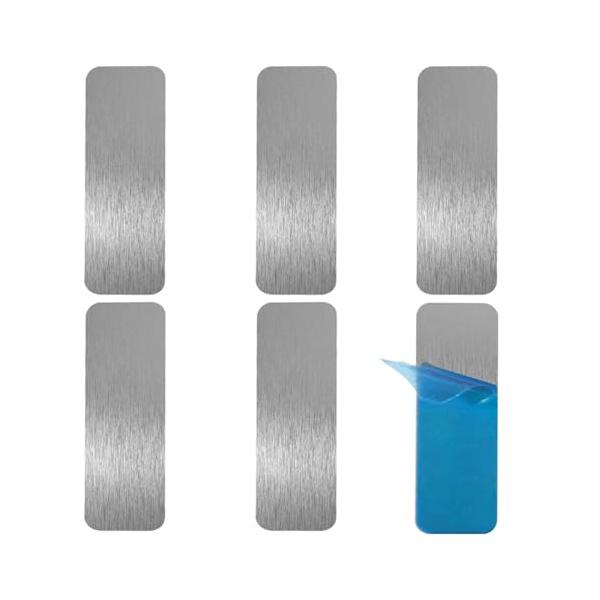 シルバー/35x13mm/duo-261・商品仕様サイズ：35x13mm 6枚・高品質素材鋼板補助板はステンレス製で、耐腐食性に優れ、錆びにくく、手触りも滑らかで快適です。 ※マグネットアシストプレート自体には磁力はございませんのでご了承く...