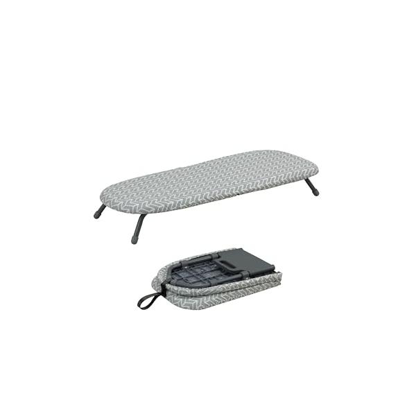 北欧柄/内折り型/4573306866541・Size:内折り型・パッケージ個数:1・折り畳んで収納出来るコンパクトな「折り畳み型 スチームアイロン台 タタント」しっかりアイロンかけしたいけど収納場所は取りたくない、そんな方にもおすすめ・裏...