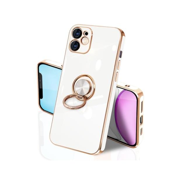 ホワイト/iPhone 11/iPhone 11・Size:iPhone 11Color:ホワイト・対応機種&amp;高品質のTPU素材iPhone 11（6.1インチ）用 リング付き ケース。ご希望の商品、カラー、対応機種を十分ご確認の上...
