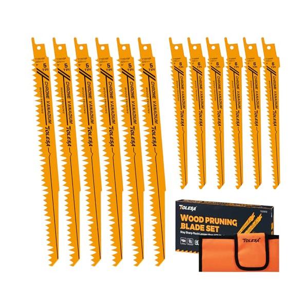インダストリアルオレンジ/12本組/T029012・Size:12本組・パッケージ個数:1・耐久性の高いCR-Vブレード高品質な熱処理されたクロムバナジウム鋼で作られ、当社のレシプロソー替え刃はHCS替刃よりはるかに耐久性が高いです。 ・枝...