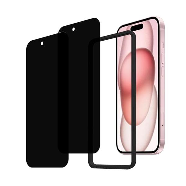 透明/iPhone 15 iPhone 16/-・Size:iPhone 15 iPhone 16・対応機種 覗き見防止iphone 15 / iPhone 16 用 覗き見防止 ガラスフィルム。いphone15 ガラスフィルム 覗き見防注...