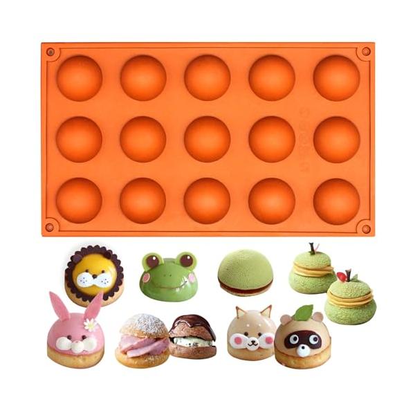 半球 15ヶ取（小）/-/185・Color:半球 15ヶ取（小）・パッケージ個数:1・一口で食べられる直径約34mm，深さ約19mmのまる型です。焼成・冷凍がなので、様々なお菓子作りを楽しめます。プレゼントとしても、小さいお子様のおやつと...