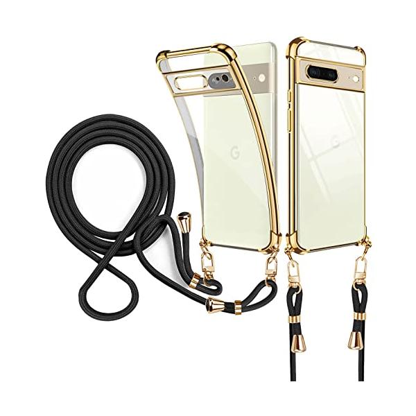 クリアゴールド/Google Pixel 7/-・多用途携?和?尚??] 対応機種 Google pixel 7 ケース クリア ショルダー 専用デザインです.ご購入前に必ずの機種を確認してください.柔軟で弾力性のある耐久性のある液体シリコ...