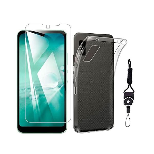 クリア/1+1AQUOS Wish-H1/-・Size:1+1AQUOS Wish-H1・対応機種For AQUOS Wish SHG06 / For AQUOS wish2 SH-51C 用のフィルム1枚ガラスフィルム+1個TPU シリコ...