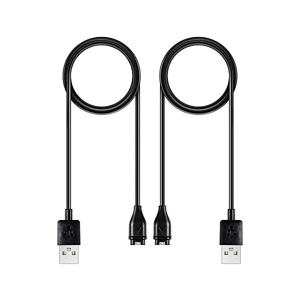 ブラック/-/Garmin_Charger_Cable_2_Pack・CustomerPackageType:2パック・パッケージ個数:1・幅広い互換性Compatible for Garmin Fenix 5 5S 5X Plus 6 6...