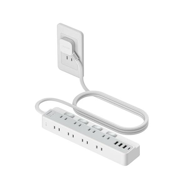 8AC(4個別スイッチ)-/2m/TS-PS02JP00・Size:2mStyle:8AC(4個別スイッチ)・一台12役・延長コードUSB付き1つのUSB-Cポート、3つのUSB-Aポートと8つのAC差込口を搭載したマルチタップです。ACコ...