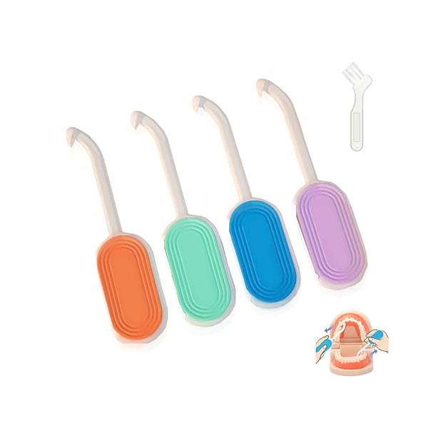 4/41。/-・歯科用フック式矯正器矯正器、矯正器取り外し工具を4個取り付け、口元から手を離し、細菌の拡散を抑制することができる。簡単に取り外しもできます。歯科用フック矯正器取外し器歯列矯正用取外し器歯科矯正フック・食品級プラスチック素材は...