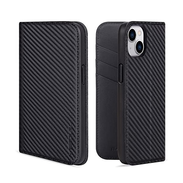 手帳型カーボンレザー．ブラック/iPhone 14/-・Color:カーボンレザー．ブラック・携帯ケース対応機種iPhone14 (6.1インチ、2022年発売)★対応機種と画面サイズをよくご確認のうえ、ご購入いただけますようお願い致します...