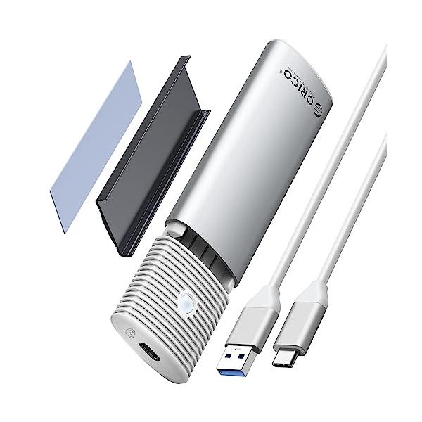 ホワイト NVMe/-/NVMe-ブラック・Color:ホワイト NVMe・携帯性と耐久性超スリムなアルミニウムケースにより、SSD ケースは持ち運びで耐久性があり、旅行に最適です。 10Gbps USB C to C ケーブルを使用すると...