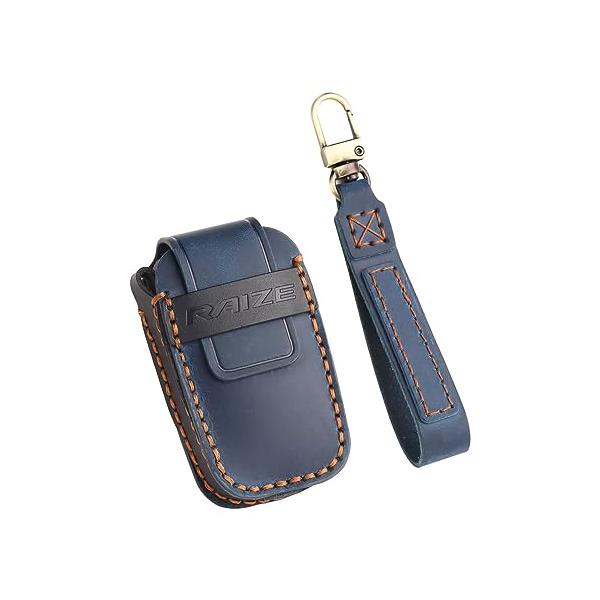 カジュアルブルー1/ライズ/-・Size:ライズColor:ブルー1・パッケージ個数:1・★対応車種：トヨタ ライズ A200系 A210系（2019年11月〜）・★各ボタンにフィットするよう設計された、こだわりの専用キーケース。表面にカス...