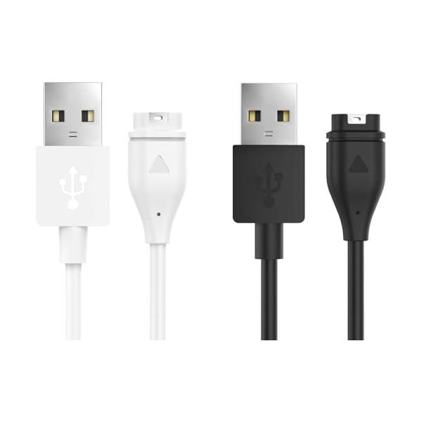 USBケーブル-白*1&amp;黒*1/-/-・Color:USBケーブル-白*1&amp;黒*1・「適用機種」Vivoactive6/5/4/4S/3/3S/3Music、Fenix8/FenixE/7/7S/7X/6/6S/6X/5/5...