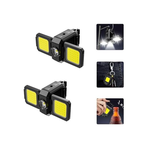 黒色/-/L11・NumberOfItems:2・ 折り畳み式COBライト2つのCOBランプを追加し、両側のランプを折り畳んで展開できるように設計されています。展開時の照明角度を制御することで、最適な照明効果を得ることができます。角度は90...