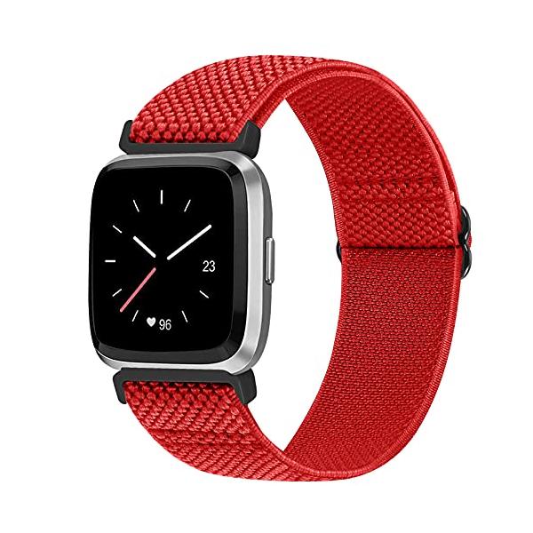 チャイナレッド/-/RV02・Color:チャイナレッド・対応機種: Fitbit Versa / Fitbit Versa 2/Fitbit Versa / Lite/Fitbit Versa SE .・弾性付きデザイン---最新のゴムひ...
