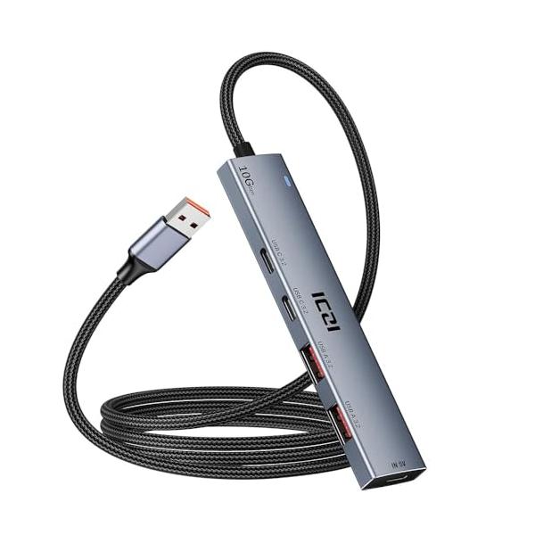 グレー/2 USB-A+2 USB-C+5V/3A (120cm)/-・Size:2 USB-A+2 USB-C+5V/3A (120cm)・?タイプAとタイプCが両方接続できるUSB ハブ?弊社は適格請求書発行事業者です。USB ハブ 1...