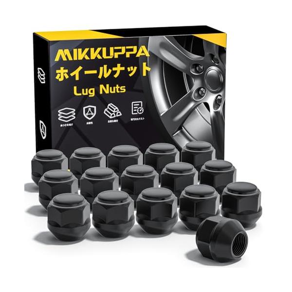 ブラック/M12xP1.25 19HEX/-・Color:ブラックSize:M12xP1.25 19HEX・商品仕様：ブラックナット、ネジサイズ：M12×P1.25、二面幅：19 mm、全長：約22 mm、60°テーパ一座・適用車種： 16...