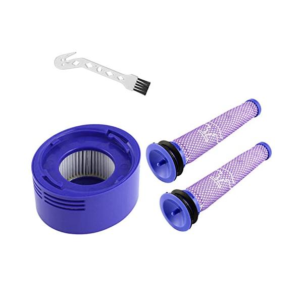 ブルー/V7/V8 プレフィルター(2個)+ポストフィルター (1個)/-・Size:V7/V8 プレフィルター(2個)+ポストフィルター (1個)・ポストモーターフィルター材質：HEPA、耐久性のいいABS素材。 機能：ヒダ状の不織布が、...