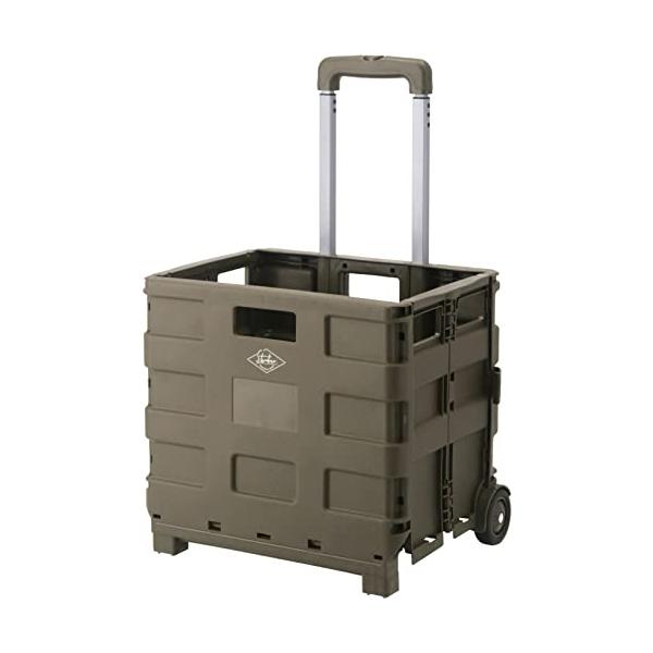 キャリーカートカーキ/Mサイズ/86108・Color:カーキSize:Mサイズ・パッケージ個数:1・コンパクトなのに収納力抜群! パッと開いて使えるキャリーカート・サイズ:幅40×奥行30.5×高さ87cm・本体重量:2kg・素材・材質:...