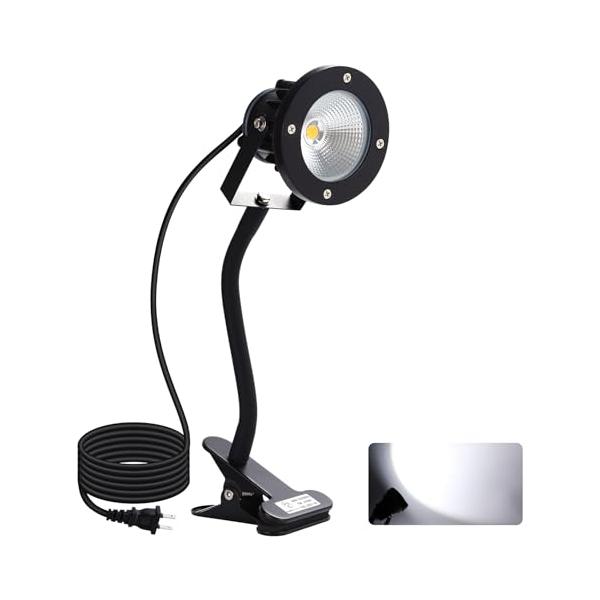 屋外看板用照明クリップランプ 1個入 昼光色/フレキシブルアーム/FM-JZD7-W・Color:クリップランプ 1個入 昼光色Size:フレキシブルアーム・最新モデル・PSE認証済電圧：AC100V 85-265V可用 / 消費電力：7W...