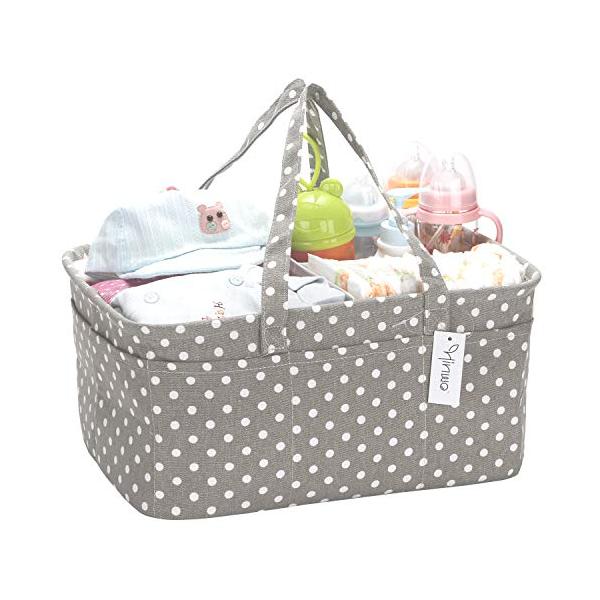 グレー　ドット/-/HWSB0002-GREY-DOT・Color:グレー　ドット・パッケージ個数:1・スペース活用３面でマジックテープが付いて仕切り、収納ボックスの中を分割することができ、よって簡単に大きさを変えることができます。取り外し...