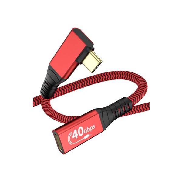 左右L/0.3M/-・Size:0.3MColor:左右L・L字USB4延長ケーブル本製品はUSB4規格であり、Thunderbolt4/3ケーブルも対応できます。L字型のデザインは、元のケーブルを必要な長さに伸ばすことができるだけでなく、...