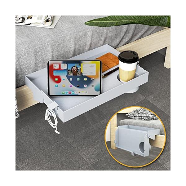 折りたたみグレー/長さ38.99cm、幅26.5cm、高さ8.5cm/-・Color:グレー・パッケージ個数:1・高品質の家庭用収納ベッドサイドテーブル高級な材質は採用なので、高い安定性を誇ります。本製品の表面はプラスチック素材を採用してい...