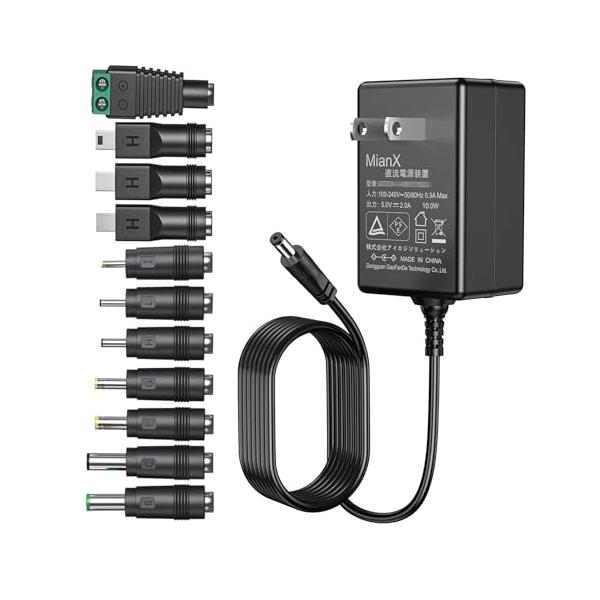 -/5V2A/GFDQ3L-0502000J・Size:5V2A・[ACからDC 5V 2A] ---AC入力: 100V-240V 50Hz/60Hz。 DC出力：5V 2A 10W。 コードの長さ: 1.5M 。 プラグサイズ：5.5m...