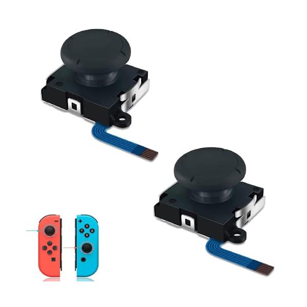 A ジョイスティック 2個/-/スイッチ スティック・Color:A ジョイスティック 2個・パッケージ個数:1・1.Nintendo Switchコントローラに適した左右3Dアナログレバー部品は、ドリフト、デッドスペース、無応答制御などの...