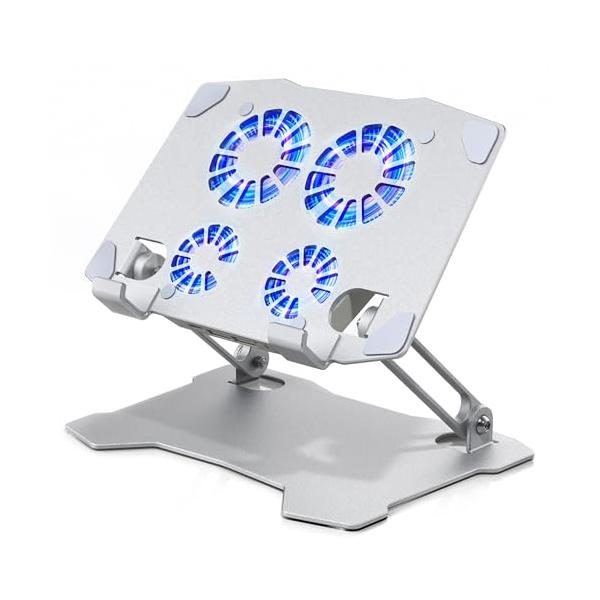 人間工学シルバー/通常/X16・四つ冷却ファン長時間の使用や夏場の使用によって、タブレットの温度上昇をしっかり抑えて、熱から大切なタブレットを守り、フリーズ、スピードダウン、バグ等の不安を低減してくれて、この冷却スタンドは二つ直径6cmのと...