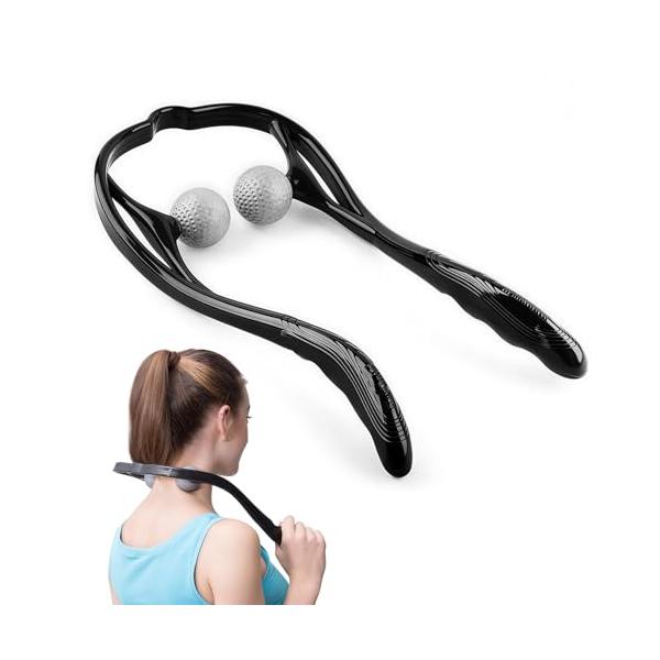 家庭用マッサージボールブラック/-/Nm-gb001・お疲れの 首 肩 に！毎日の デスクワーク や長時間の テレワーク により 首 や 肩 に負担を感じる方が増えています。そんな方に 気軽に 首 と 肩 の ストレッチ が簡単にできる S...