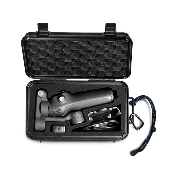 旅行、スポーツ、ハイキング、キャンプ、屋内または屋外ブラック/-/LK150-3・カスタム収納: このトラベル防水ケースには、カスタムカットされたスポンジ、調整なリストストラップ、金属フックが付属しています。DJI Osmo Mobile ...