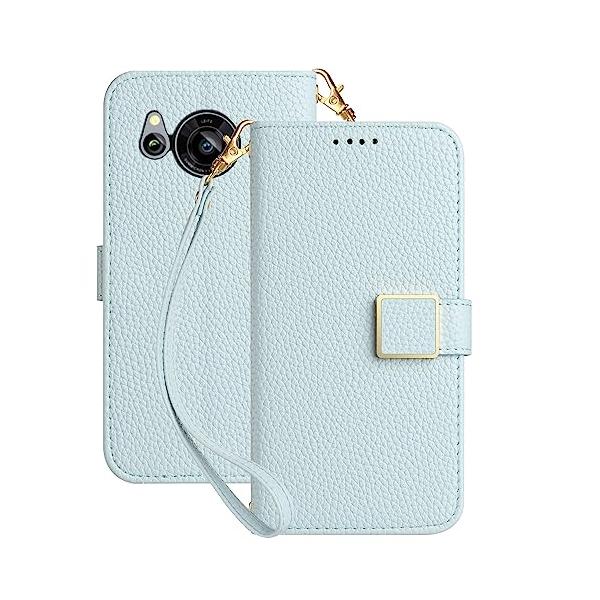 財布型アイスブルー/Aquos Sense 7/-・Size:Aquos Sense 7Color:アイスブルー・対応機種Aquos Sense7 SH-53C SHG10 (6.1)専用！対応機種を間違いないようにご購入お願い申し上げます...