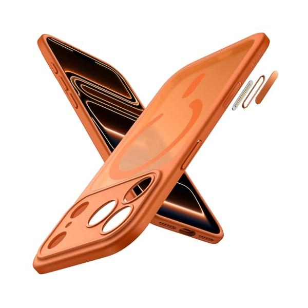 オレンジ/-/574AB・Color:オレンジ・[完璧にフィット] iPhone 17 Pro 6.3インチ専用に設計されています。ご注意: iPhone 17 / Air / 17 Pro Maxには対応できません。このケースは、携帯電話...