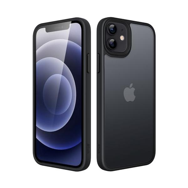 ブラック/iPhone 12 Mini 5.4インチ/388E-・Color:ブラック・[ミリタリーグレードの保護] このケースは、6フィートの落下テストでミリタリーグレードの耐衝撃性として認定されており、衝撃を吸収するコーナリングクッショ...