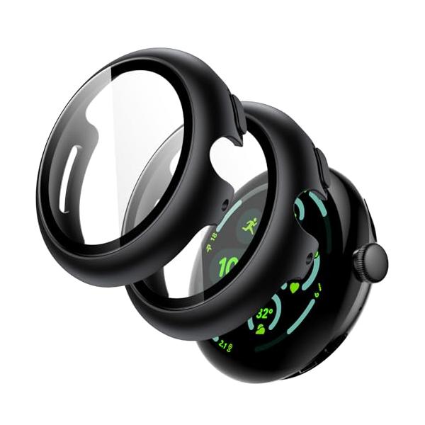 ブラック/Google Pixel Watch 3 (2024) 45mm/376H-・Color:ブラック・パッケージ個数:2・[互換性] Google Pixel Watch 3 (2024) 45mm用に設計されています。ご購入前にお...